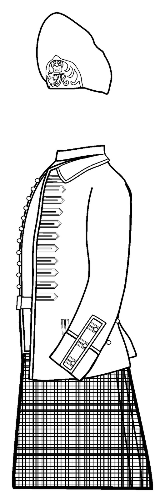 Not By Appointment: 42nd Highlanders' Grenadier with tartan pattern