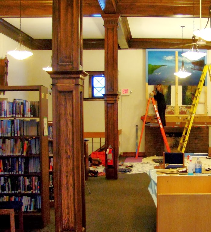 tonjasell: Two Harbors, MN Library Mural Project- The process