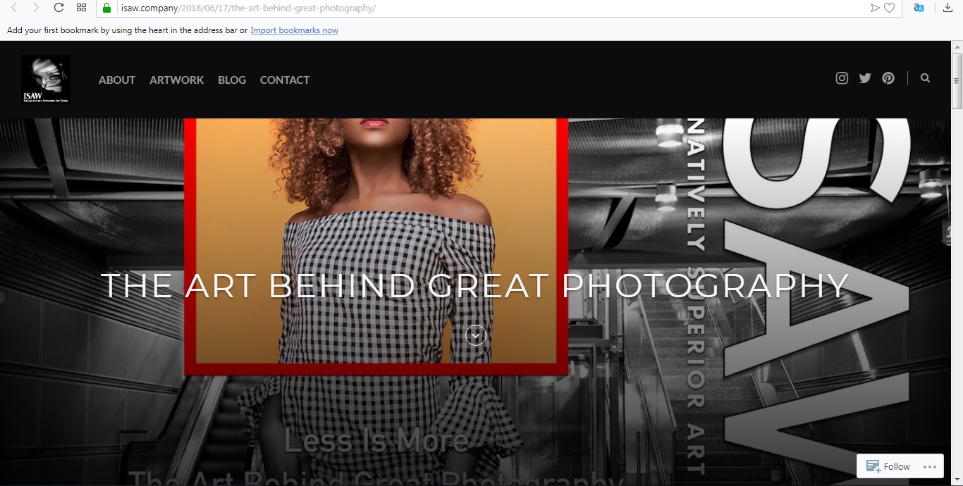 The Art Behind Great Photography by isaw.company | Melody Jacob