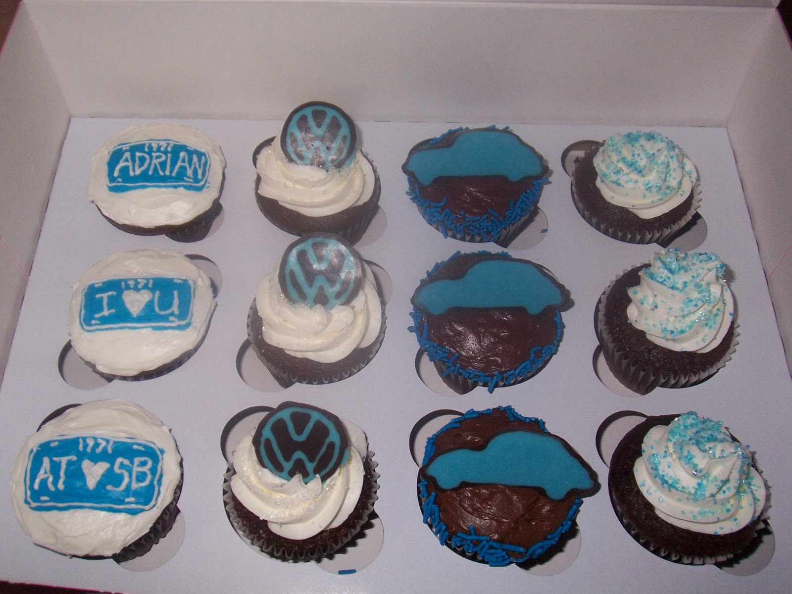 Uniquely Cupcaked Volkswagen Beetle Cupcakes