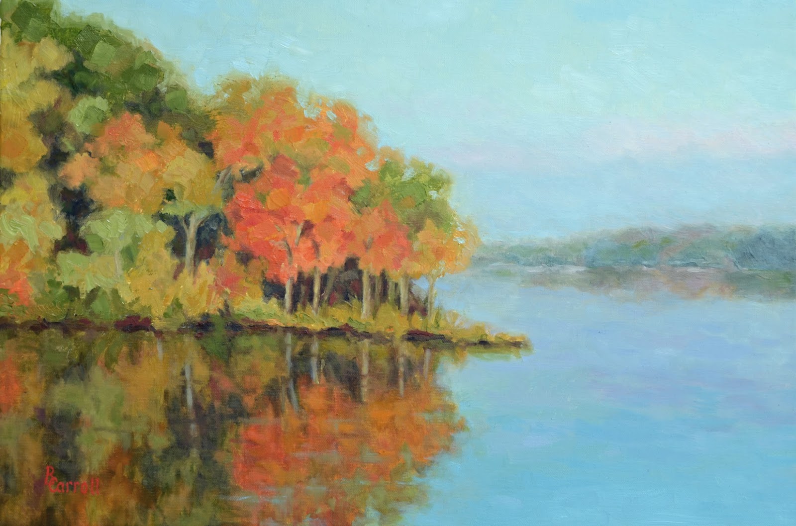 Betty Carroll Fine Art: Autumn on the Lake (from start to finish)