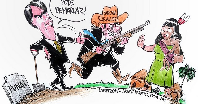 Blog do Júlio Garcia : 'Pode demarcar'... (charge do Latuff)