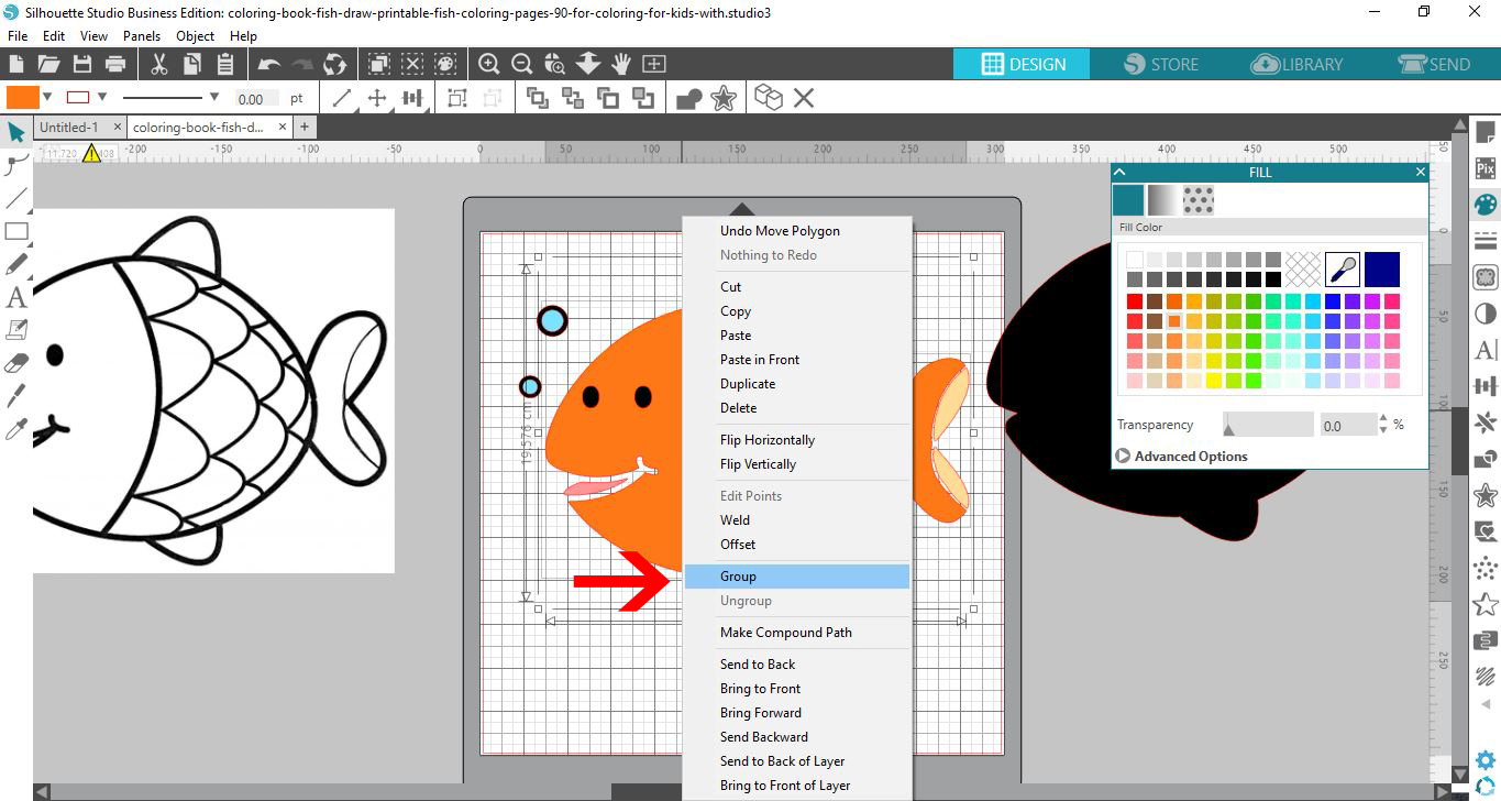 How to use a coloring in book page in Silhouette Studio | Design Bundles