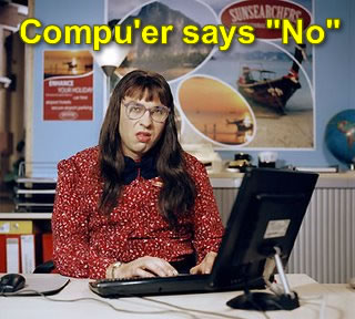 Wrong Way Corrigan: Computer says "no"