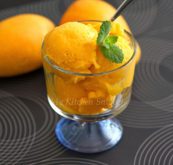 My Kitchen Snippets: Easy Mango Sorbet