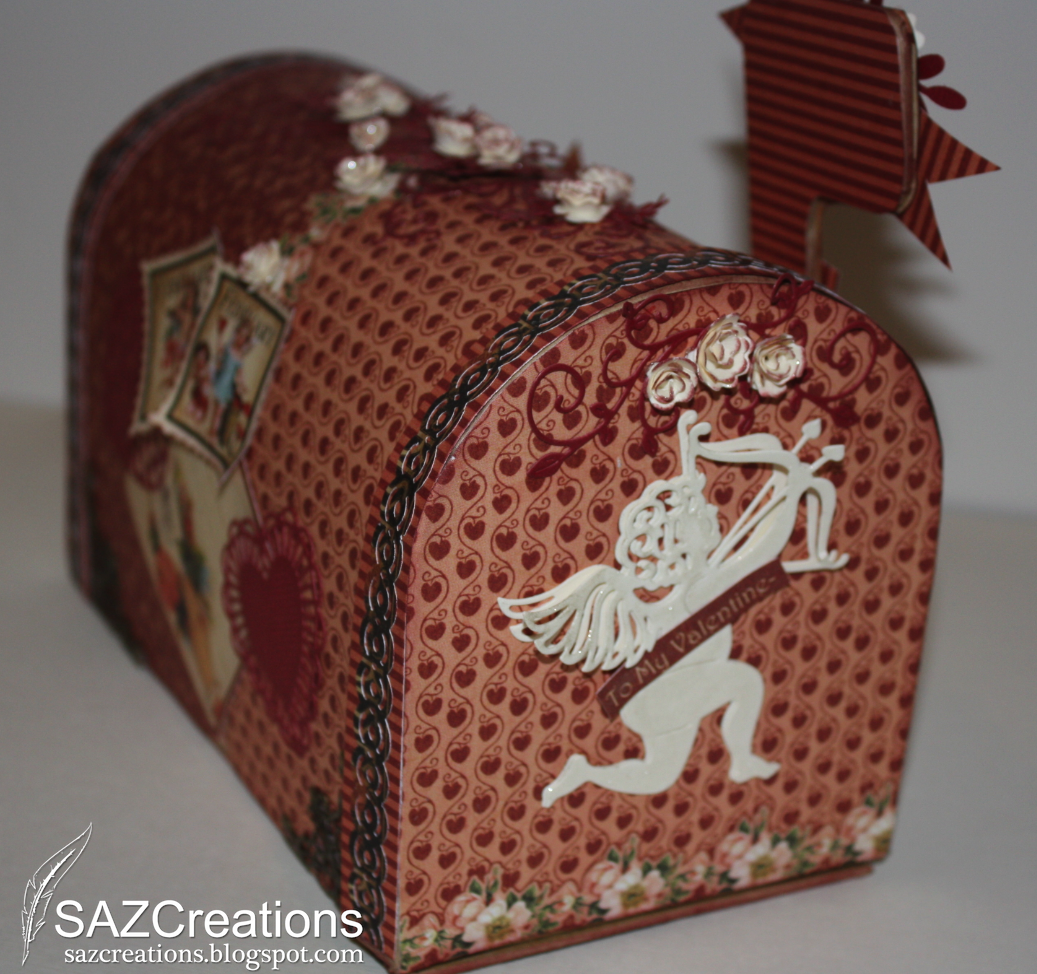 Creations by SAZ: Valentine Mail Box (Paper Mache Mail Box is covered ...