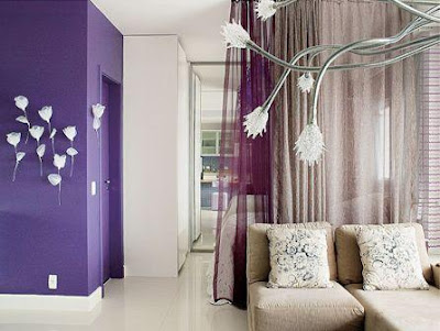 Oficina Chic: Parede roxa