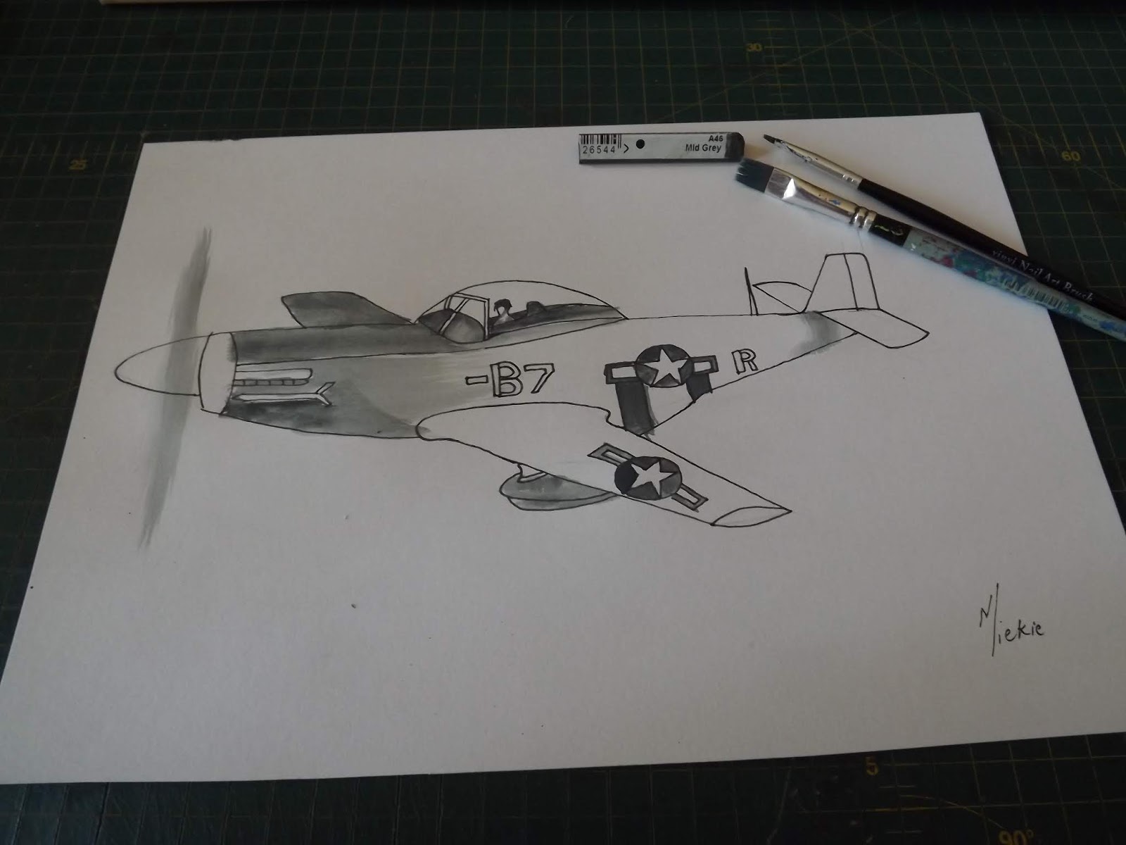 A Pretty Talent Blog: How to draw: A Mustang Aeroplane