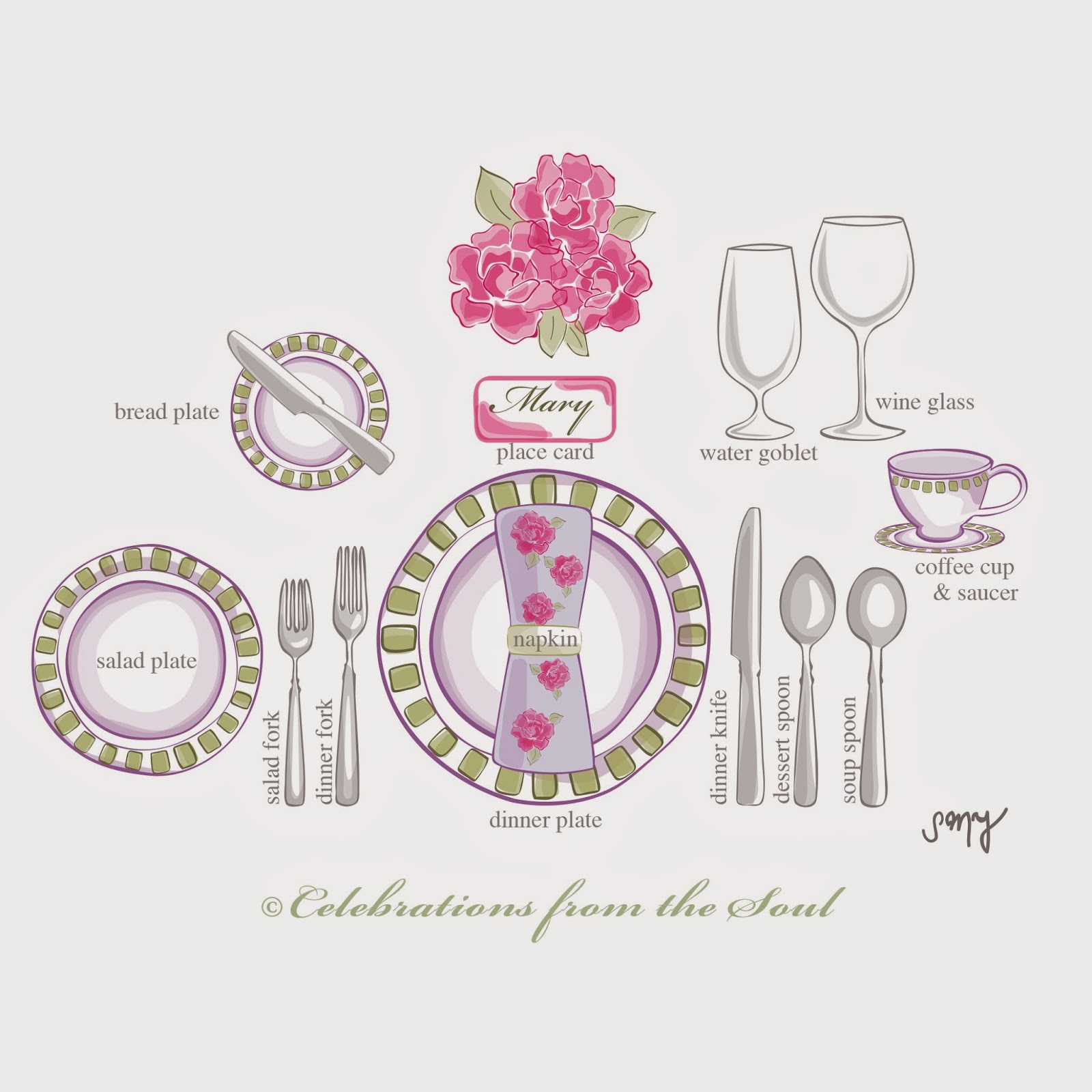 Celebrations from the Soul: Table setting layout from Celebrations from ...