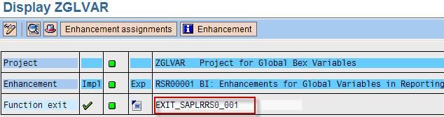 SAP Business Intelligence 7.0: Debugging CMOD user exit variables