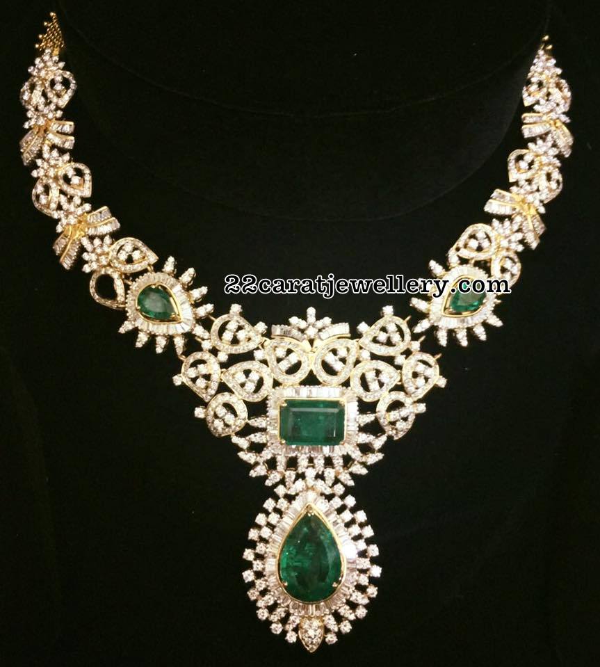 Leafy Design Diamond Set by Laxmi Jewellers - Jewellery Designs