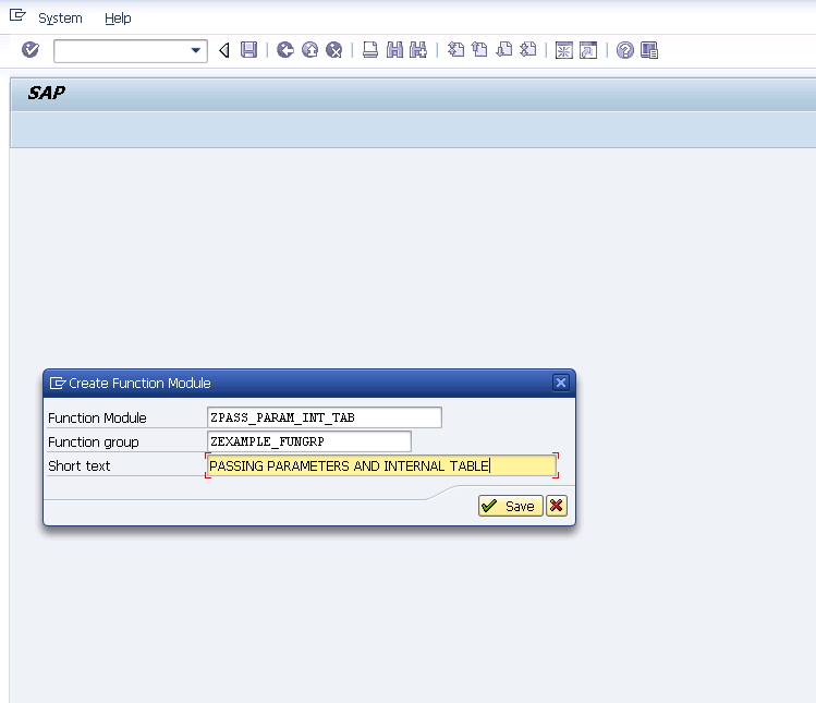 Sap Tech Passing Parameter And Internal Table As Parameters In Normal Function Module