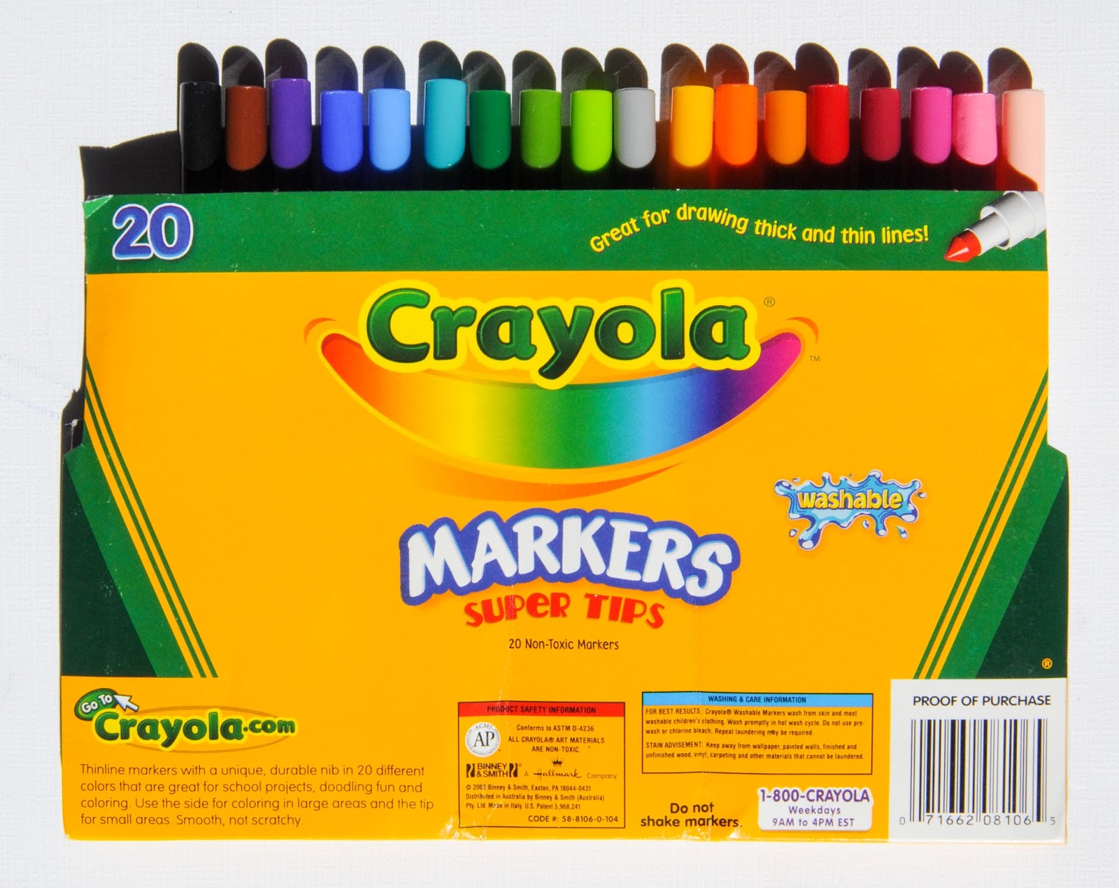 20 Count Crayola Super Tips Markers | Jenny's Crayon Collection