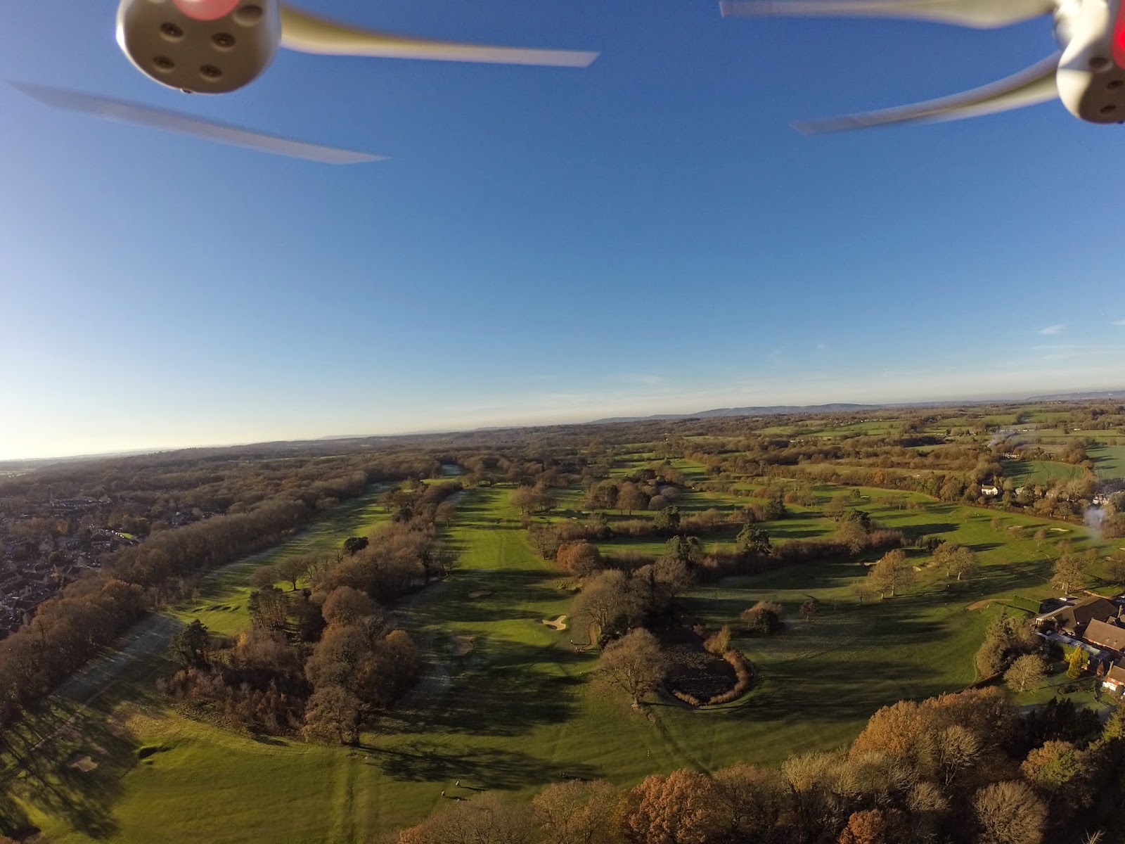Aerial Britain: FOUR PICTURES: Crawley from 275ft above Ifield West (on ...