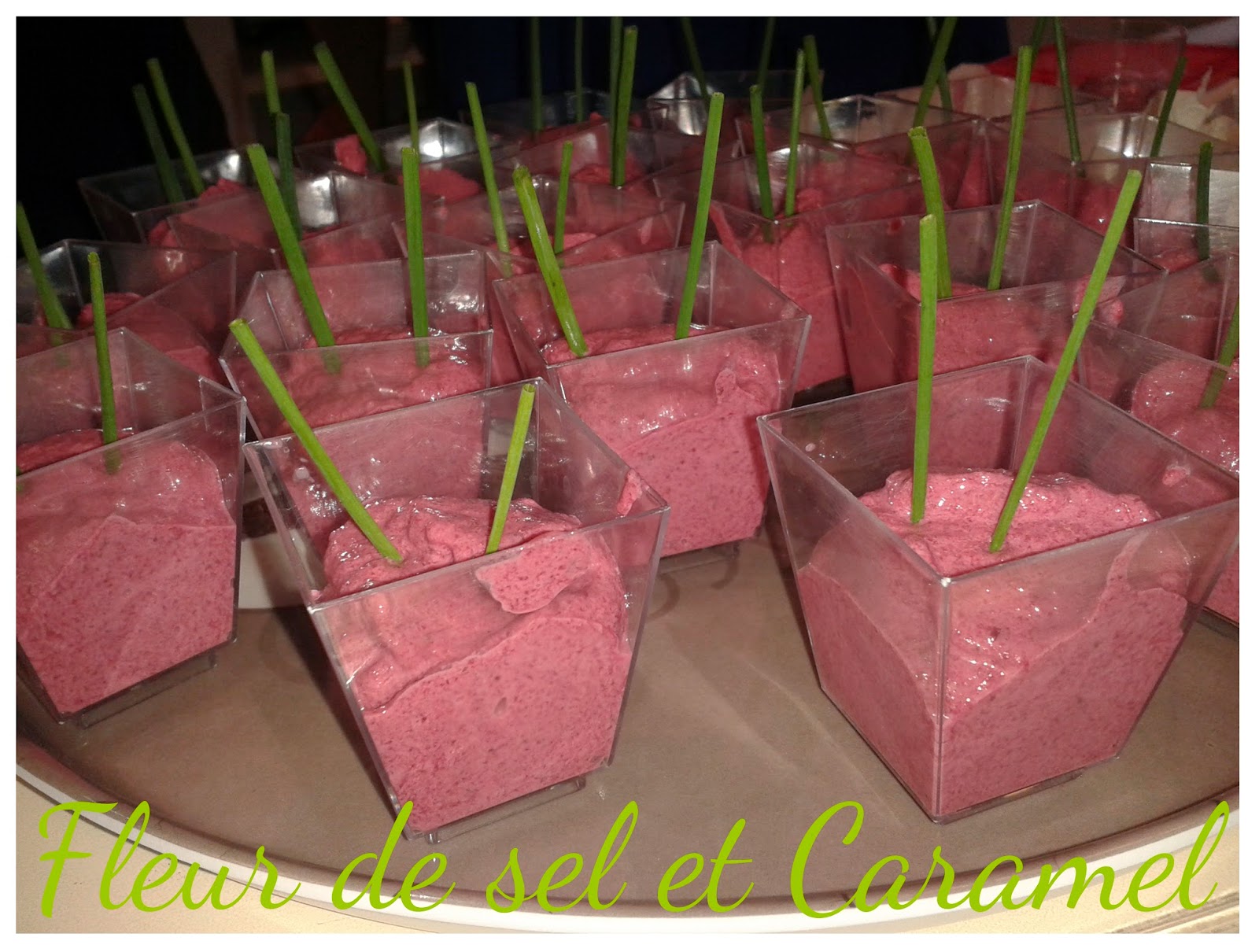 Fleur de sel et Caramel: Verrines de betteraves au Tartare