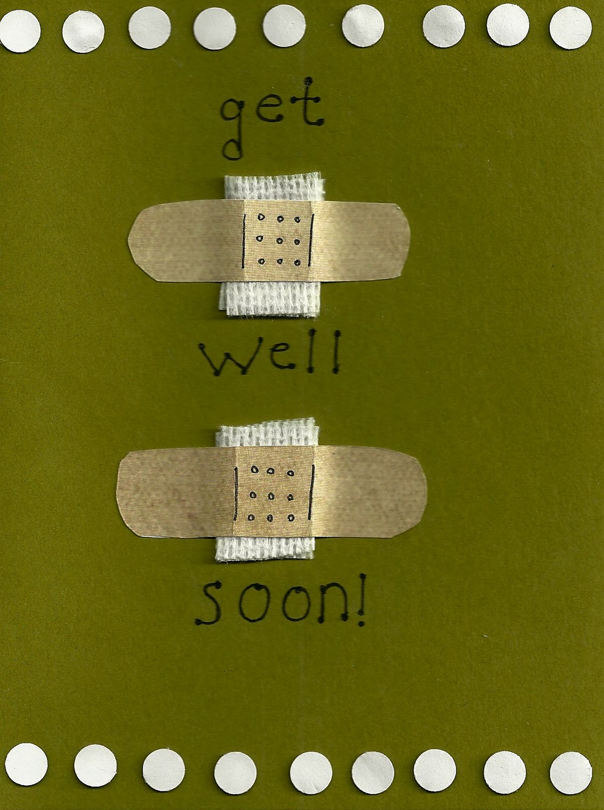 Debbie Dots Greeting Card Blog: Get Well Soon Band-Aids