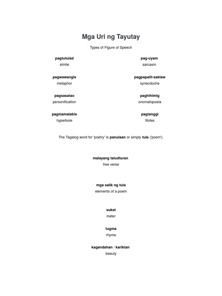 uri ng tula - philippin news collections