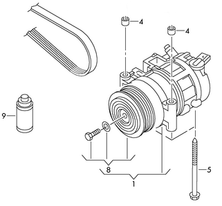 VW GROUP: 2E0820803H VW GROUP-AC COMPRESSOR