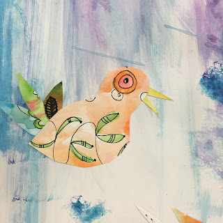Art Room Blog: 4th Grade Collaborative Bird Project...