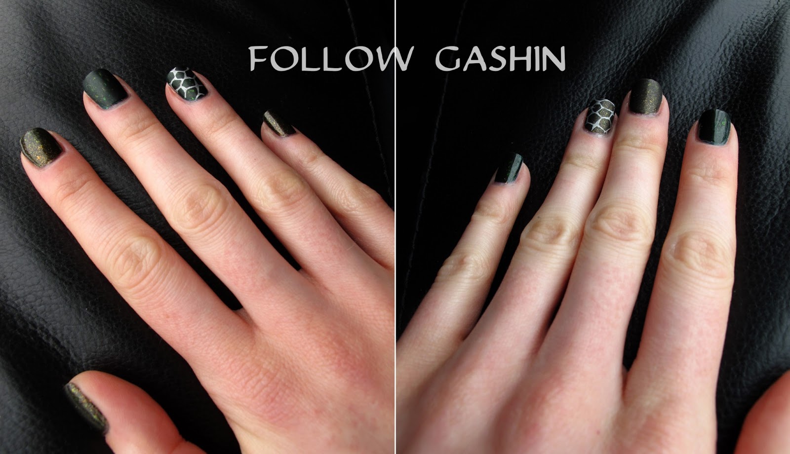 follow gashin: Flakie Swap Mani + Stamping + Matte