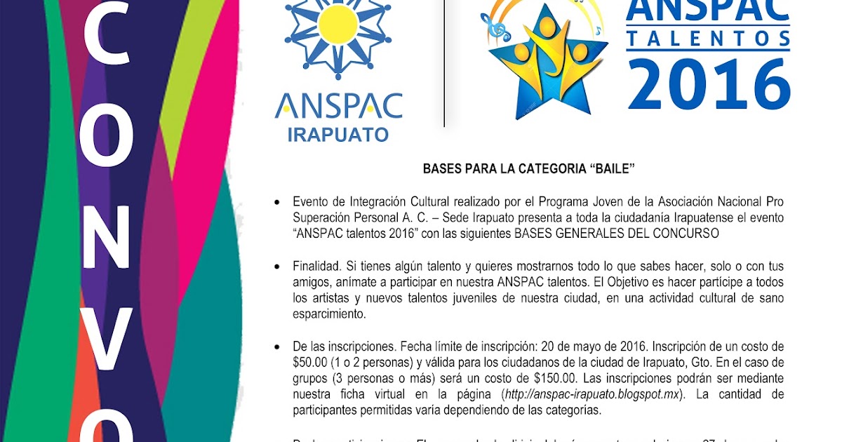 ANSPAC talentos 2016 ~ PROGRAMA JOVEN ANSPAC Irapuato