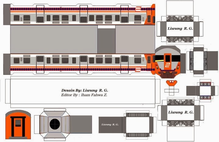 paper craft kereta api indonesia: Paper Craft kereta api indonesia