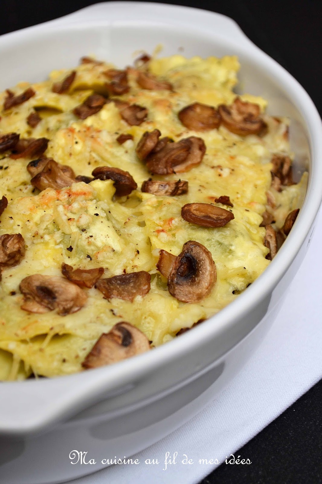 Ma cuisine au fil de mes idées...: Gratin de raviolis ricotta-basilic ...