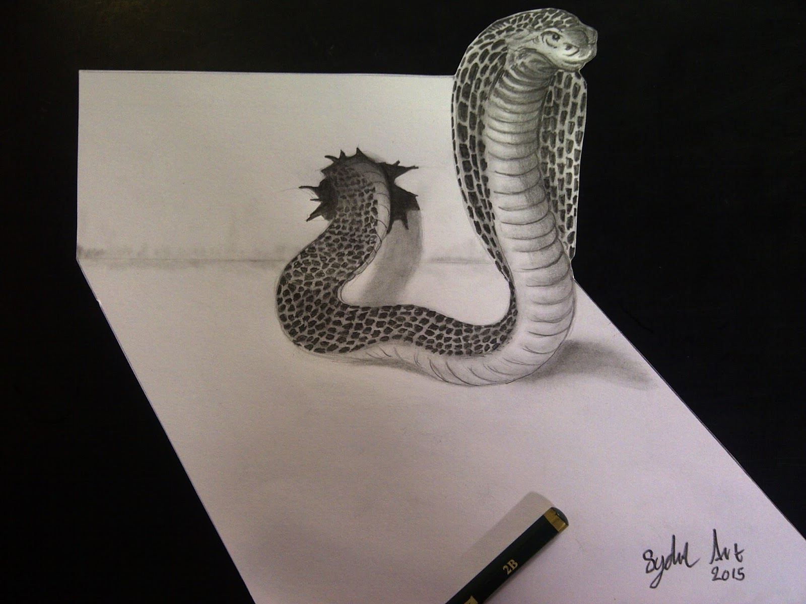 Contoh Gambar 3 Dimensi: Gambar 3 Dimensi Ular