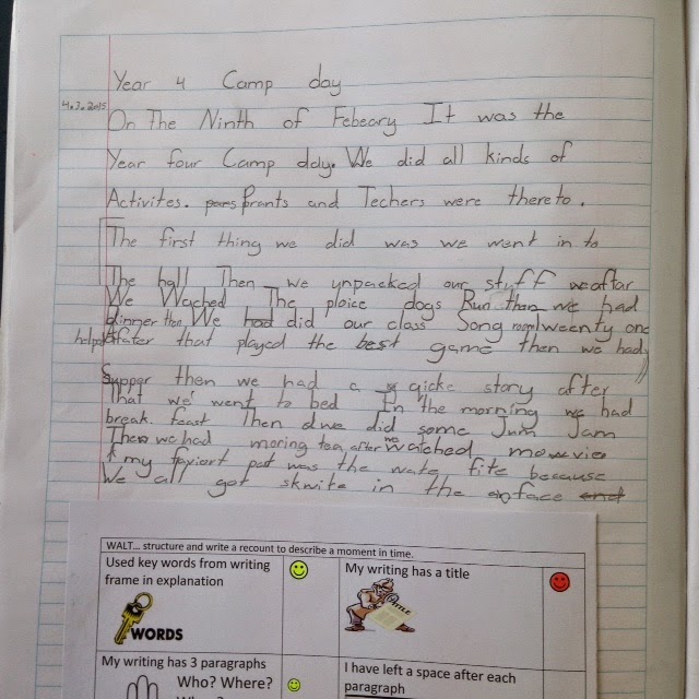 Room 16 2015: Recount writing