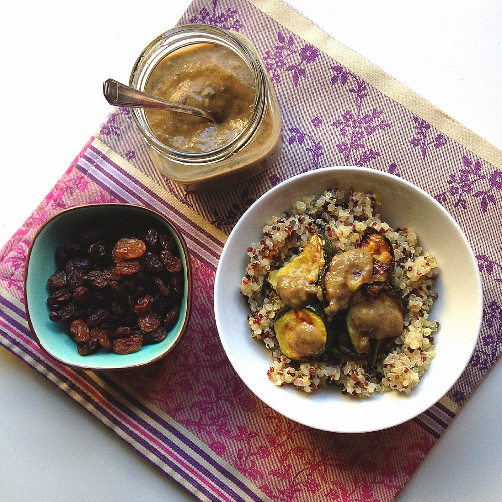 Nuts about food: Raisin, caper, browned garlic and anchovy sauce