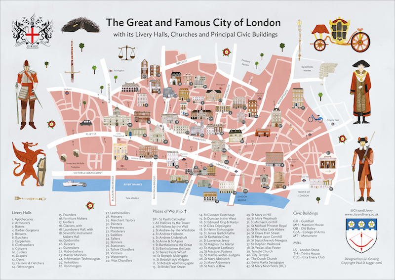 How many Livery Halls are there in the City of London?