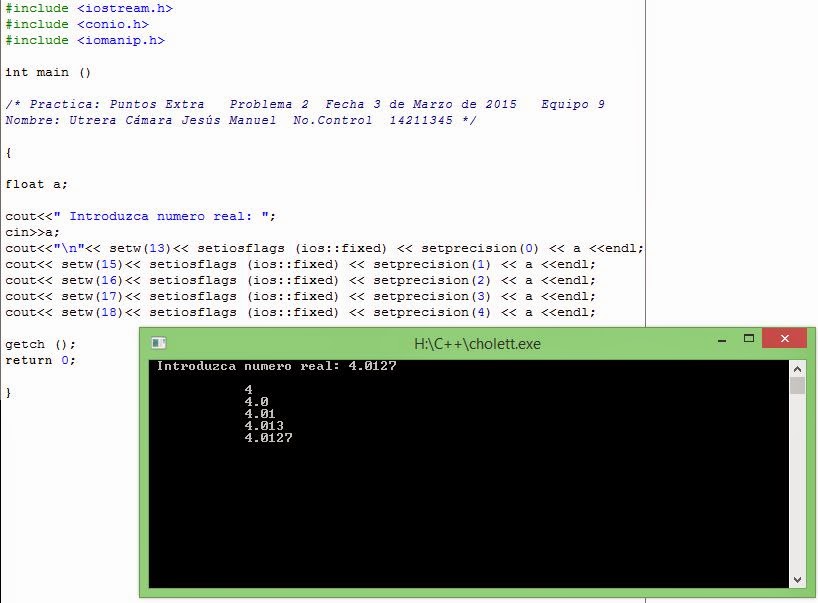 Programación Estructurada: Ejercicio Clase: 3 de Marzo