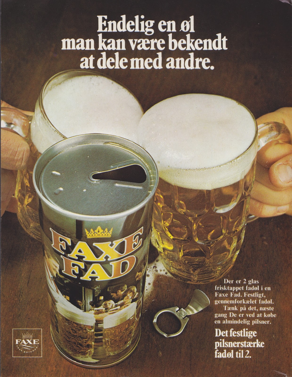 Tilbage til Datiden - gamle danske reklamer og andet godt: Fadøls-dåse