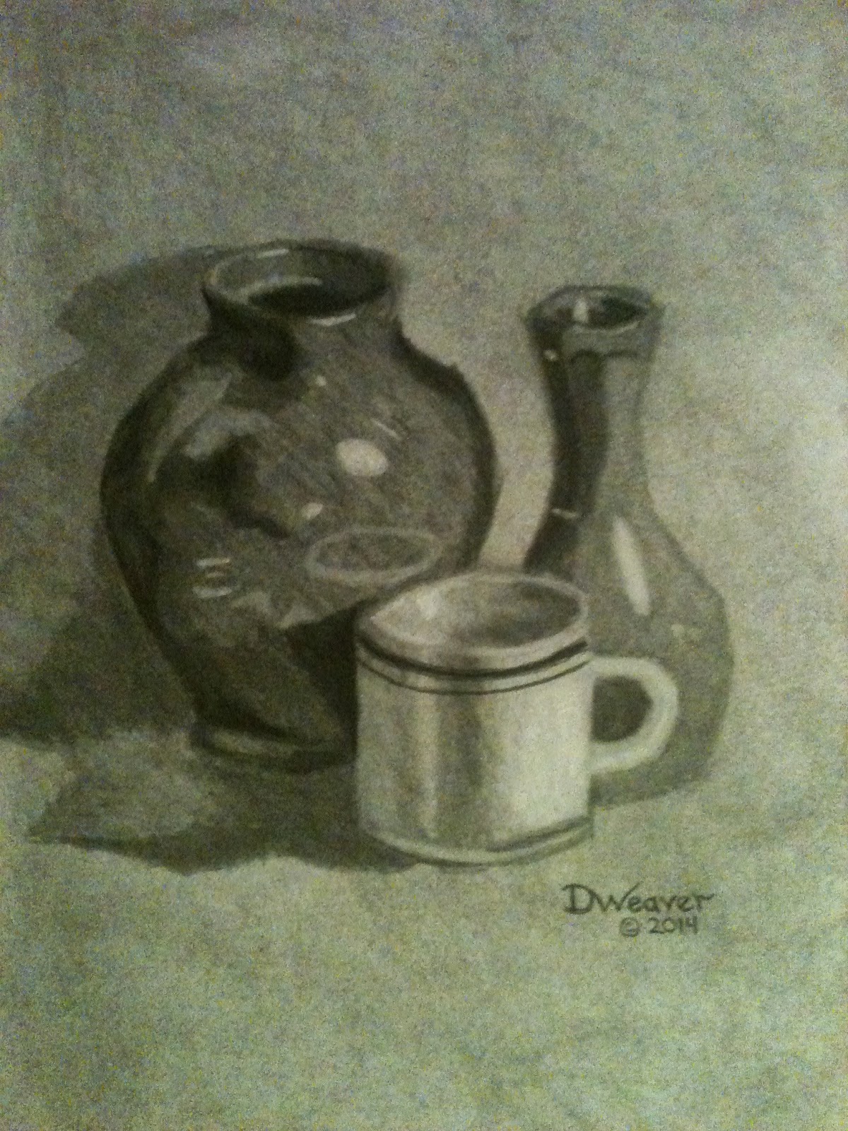 Dee's Drawings and Paintings: Vases and Cup Still Life