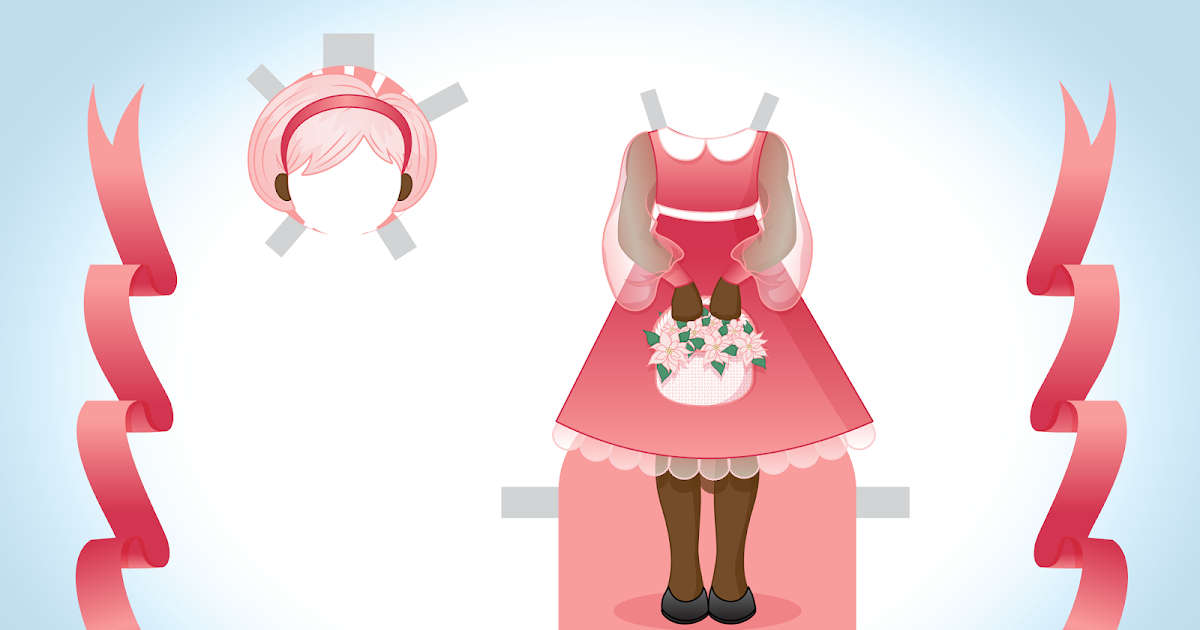 Paper Doll School: December Angel Paper Doll - Day 5