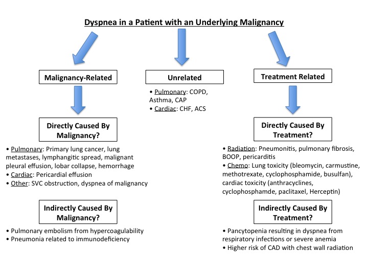 Tangents: Approach to Dyspnea in a Patient with an Underlying Malignancy