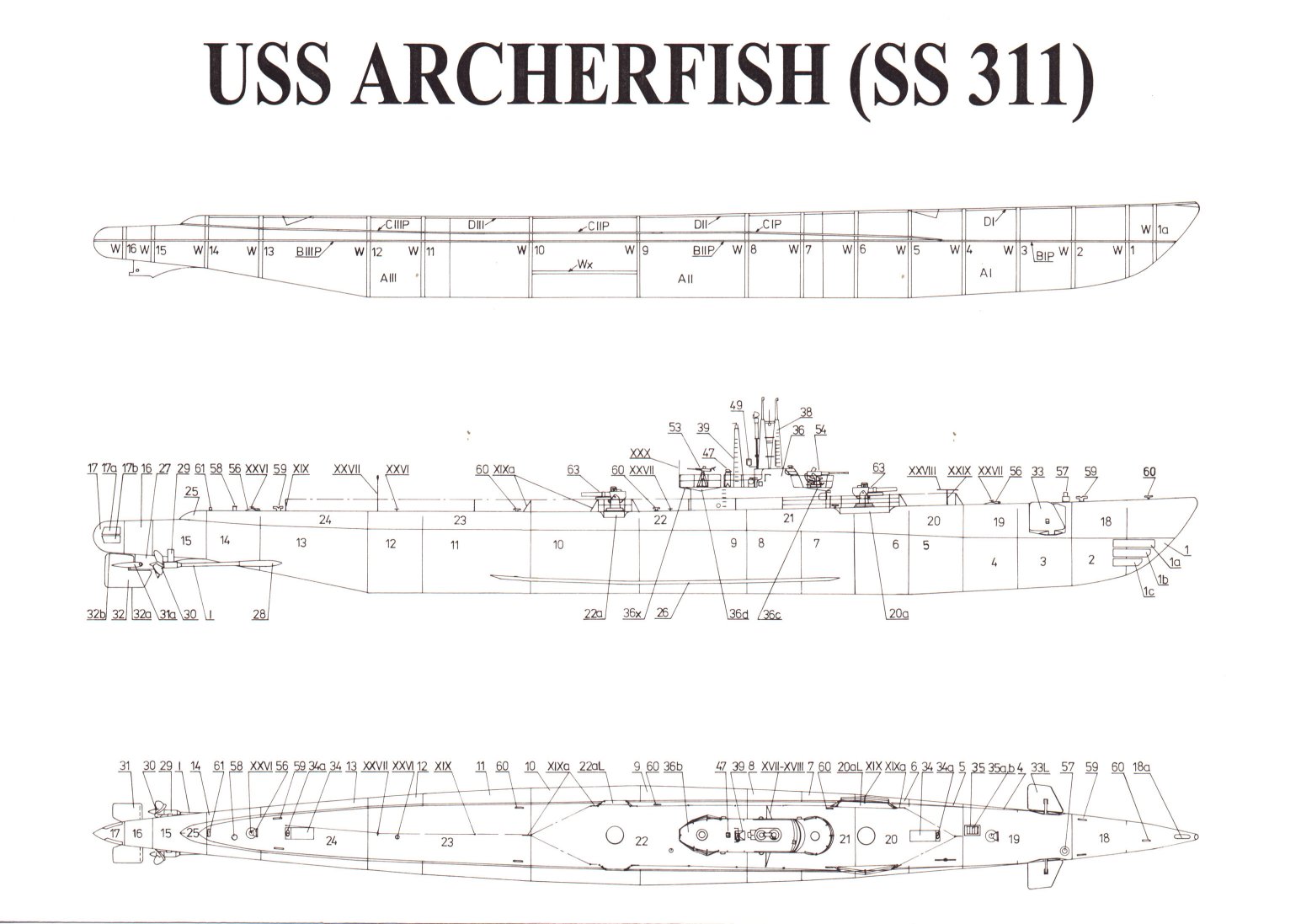BARCOS MILITARES EN PAPEL: Uss Archerfish (SS-311)