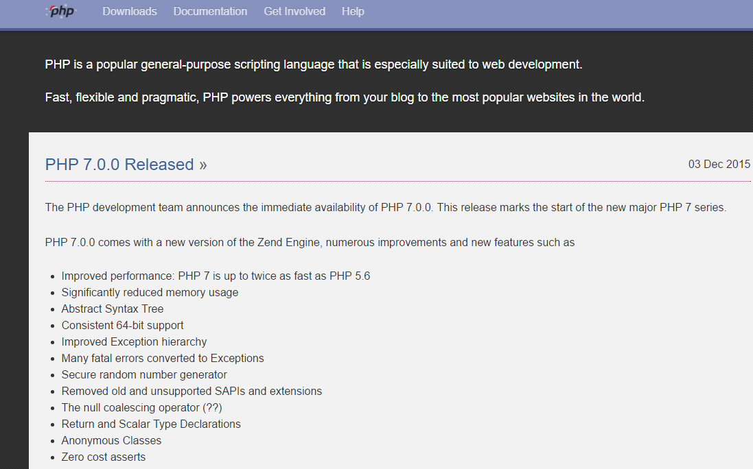 PHP Senior: PHP7 final ya está aquí!