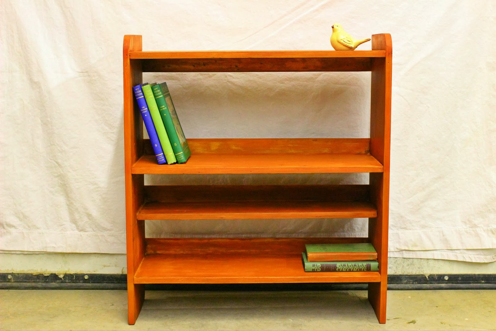 Laurel's Attic : Spice Orange Bookshelf - SOLD