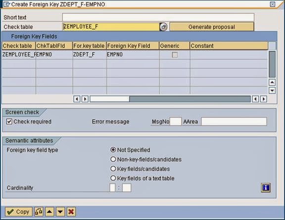 Foreign Key creation in SAP ABAP. | SAP ABAP Online Tutorials