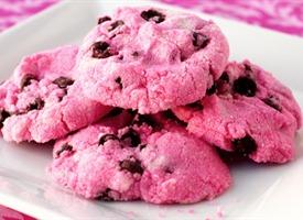 Octobre rose : cookie rose aux pépites de chocolat | Chocolat