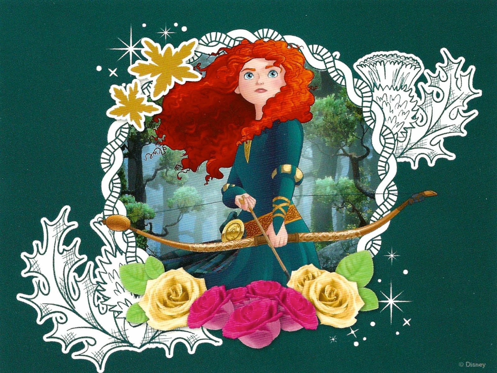 My Favorite Disney Postcards: Merida with Her Bow and Arrow, Brave