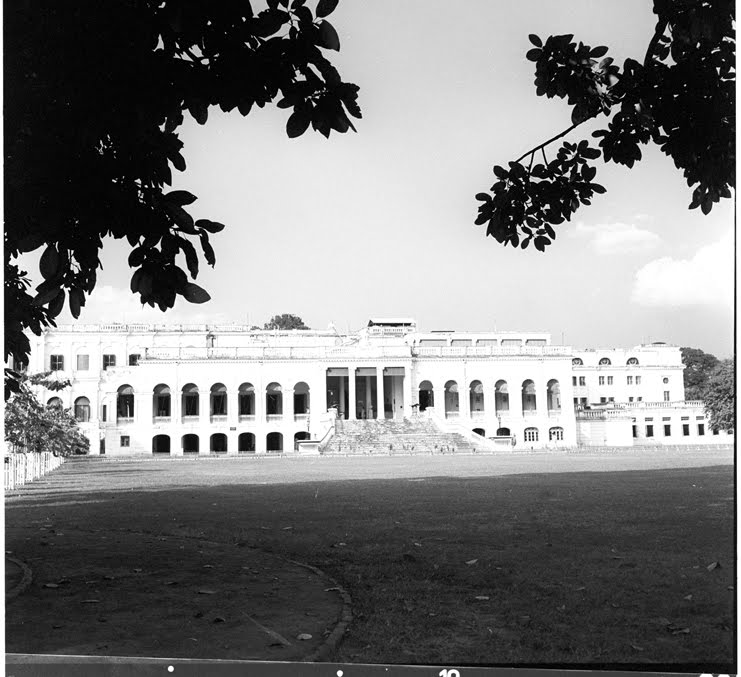Exterior view of the building of the National Library - Calcutta ...