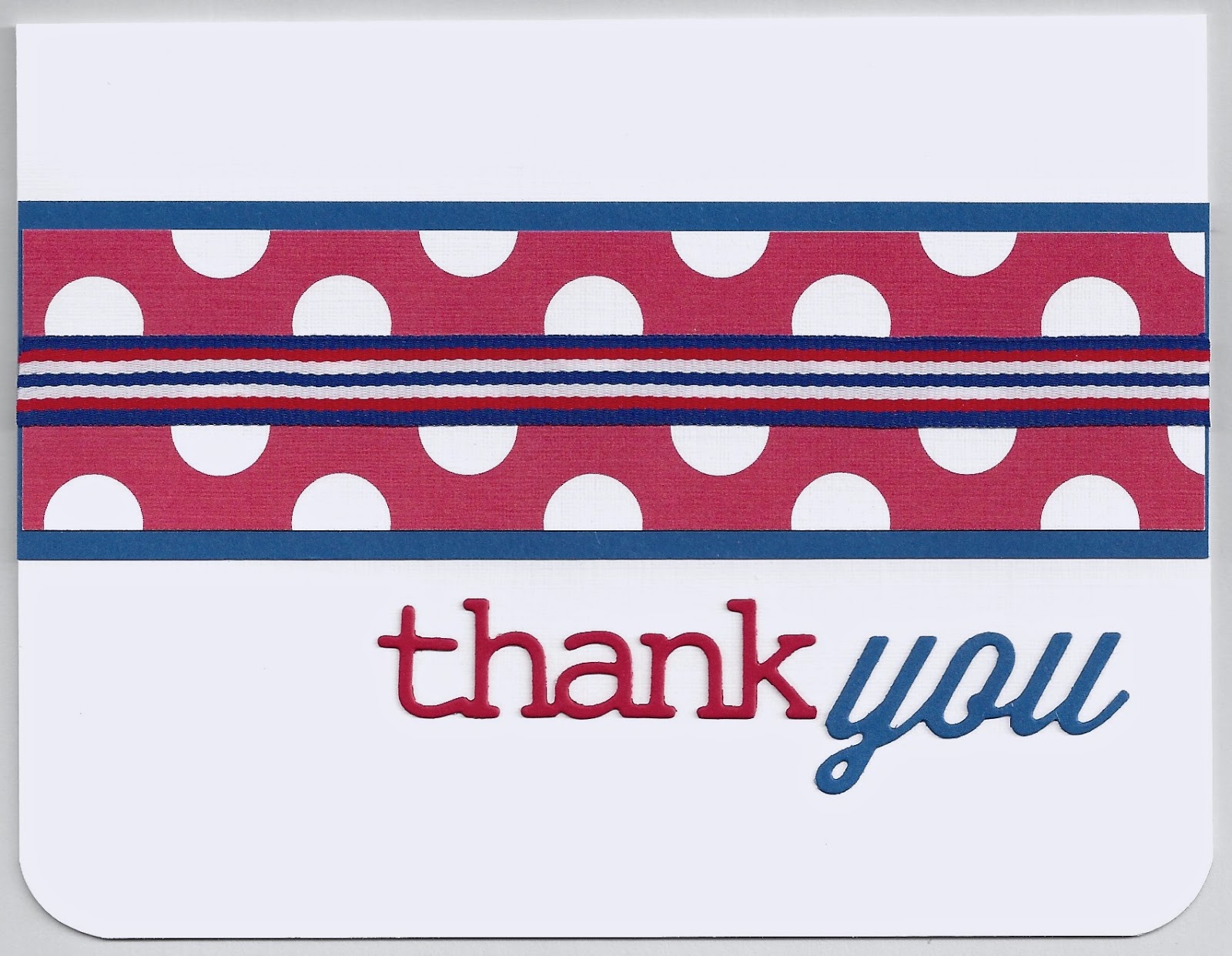 Mostly Markers - Cards: Big Dots - Red, White, and Blue Thank You