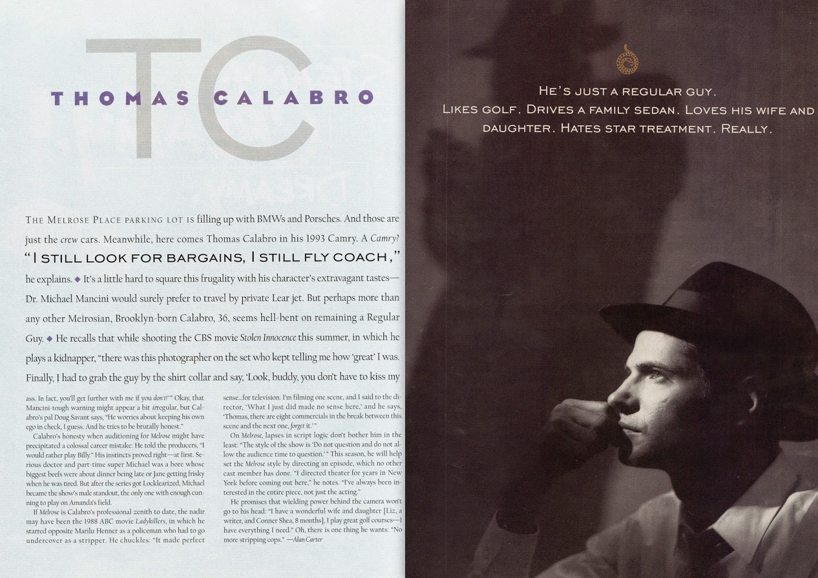 Melrose Place: Thomas Calabro Profile