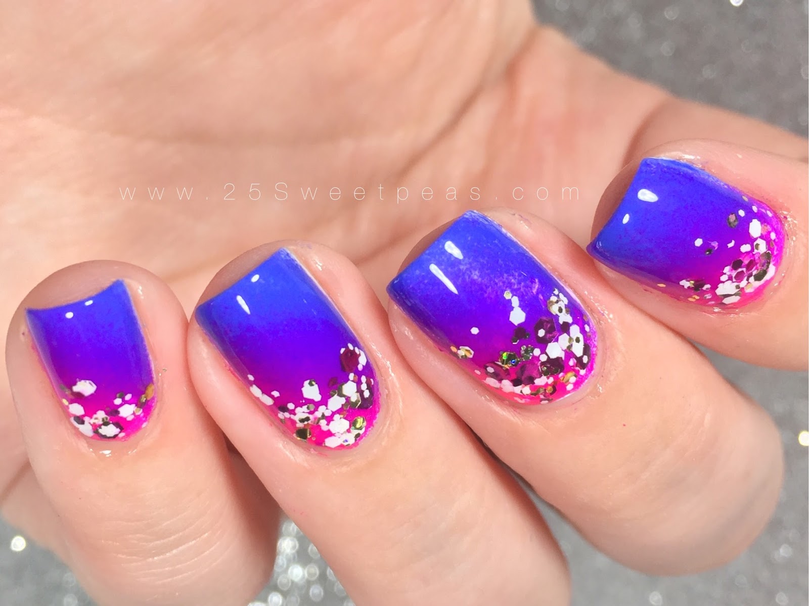 Julie G Nail Polish | Gradation + Glitter — 25 Sweetpeas