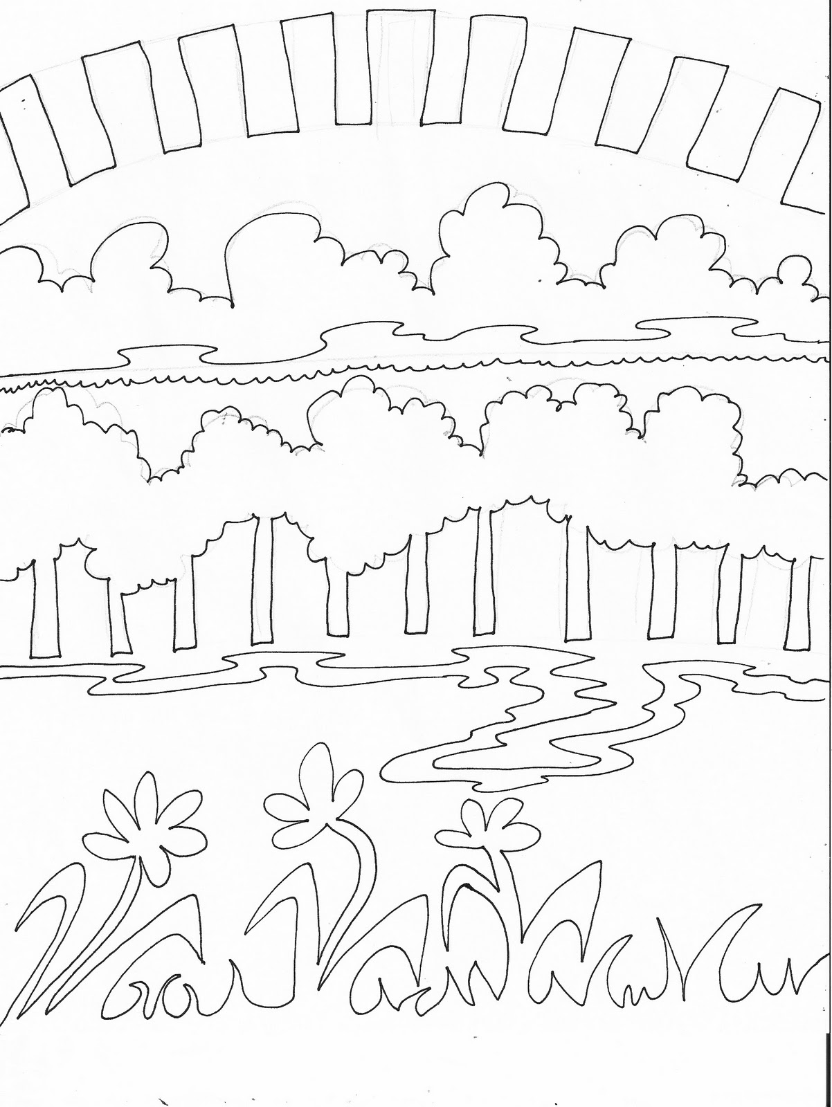 The Lost Sock : I Love this Line Landscape idea...