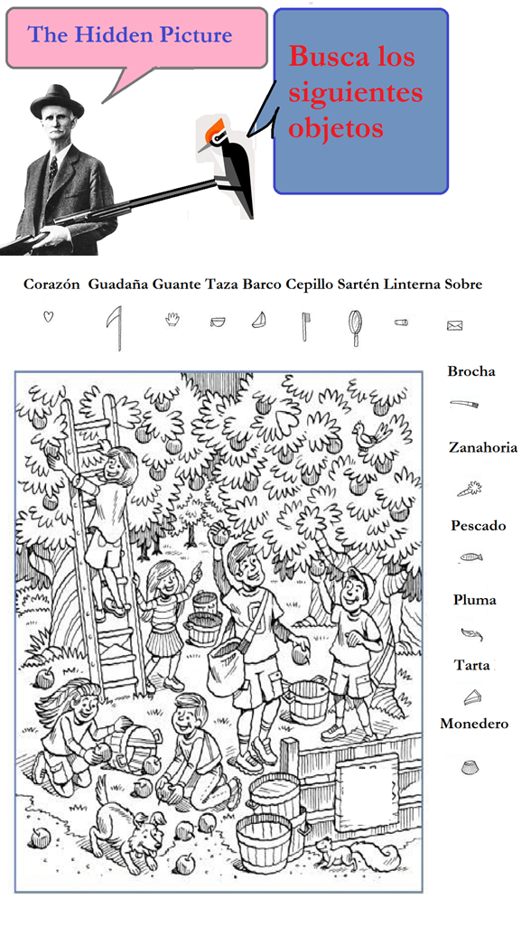 Spanish Test: Spanish Vocabulary Test (For Kids) The Hidden Picture