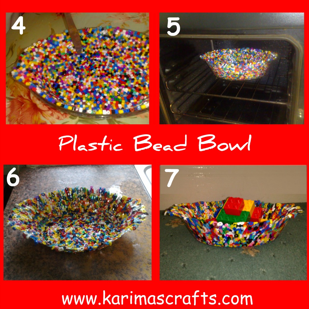 Karima's Crafts: Plastic Bead Bowl Tutorial
