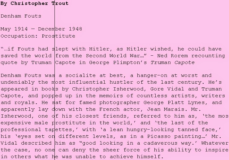 ΤΟ ΑΠΕΝΑΝΤΙ ΠΕΖΟΔΡΟΜΙΟ: Η ΣΥΝΤΟΜΗ ΕΡΩΤΙΚΗ ΙΣΤΟΡΙΑ ΤΟΥ DENHAM FOUTS ΜΕ ...